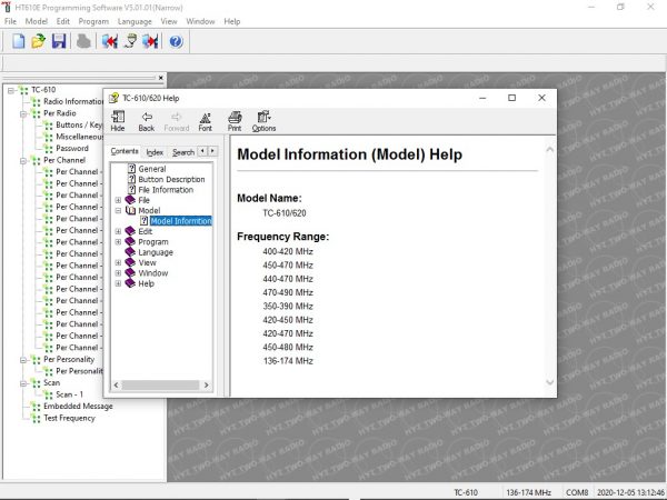 Hytera TC-610 & TC-620 Programming Software – Radiotronics