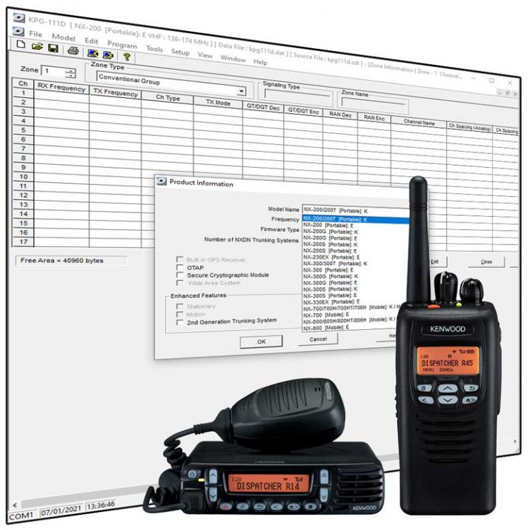 Kenwood NX-200, NX-300, NX-700 & NX-800 Programming Software
