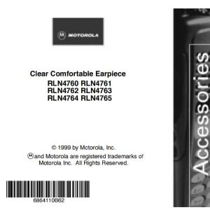 Free Download: Motorola Acoustic Tube Ear Gel Mold User Guide