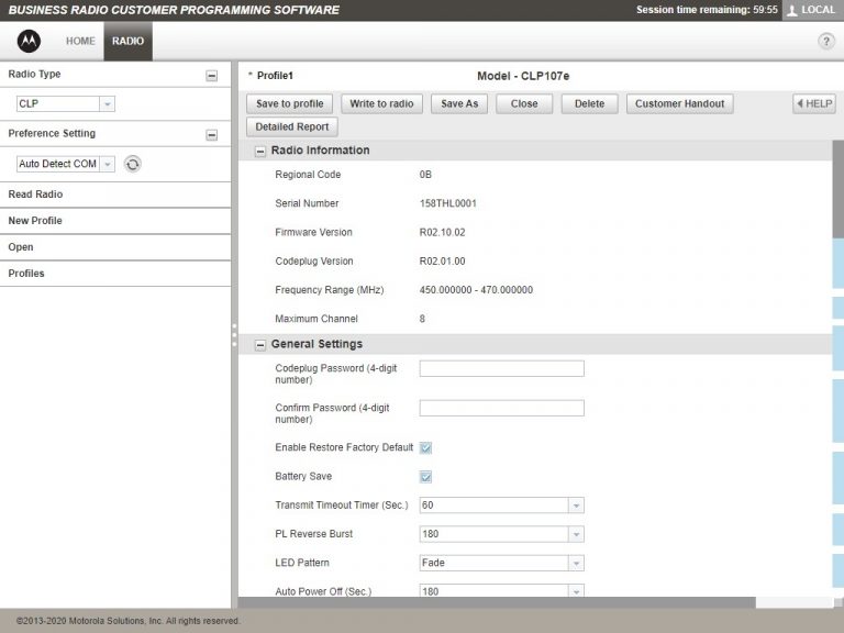 Motorola CLP107, CLP107e, CLP117 & DLR1060 Programming Software